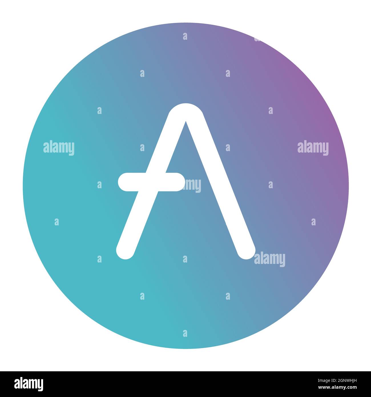 Aave token symbol cryptocurrency logo, coin icon isolated on white ...