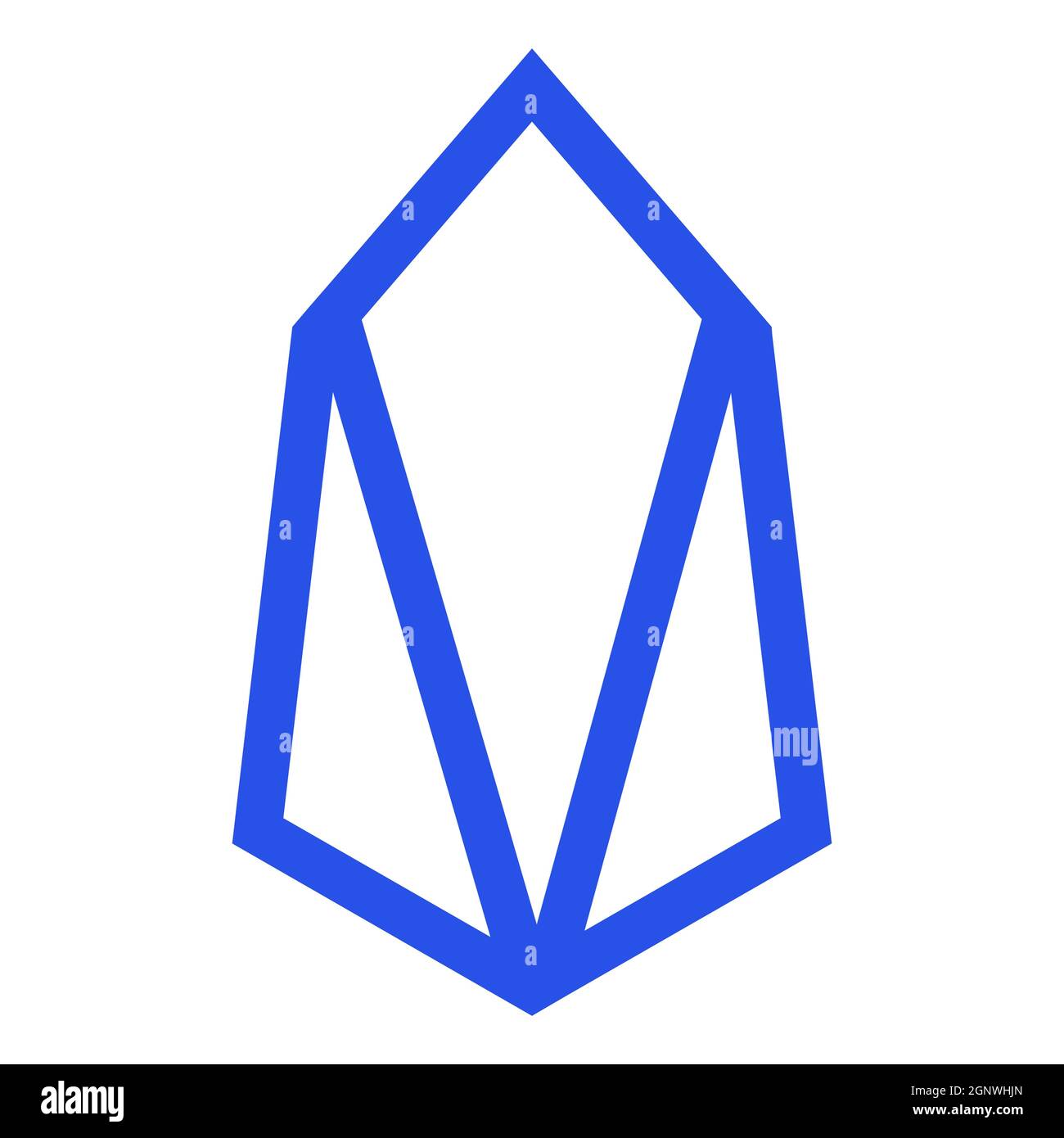 Eosio EOS token symbol of the DeFi project cryptocurrency logo ...