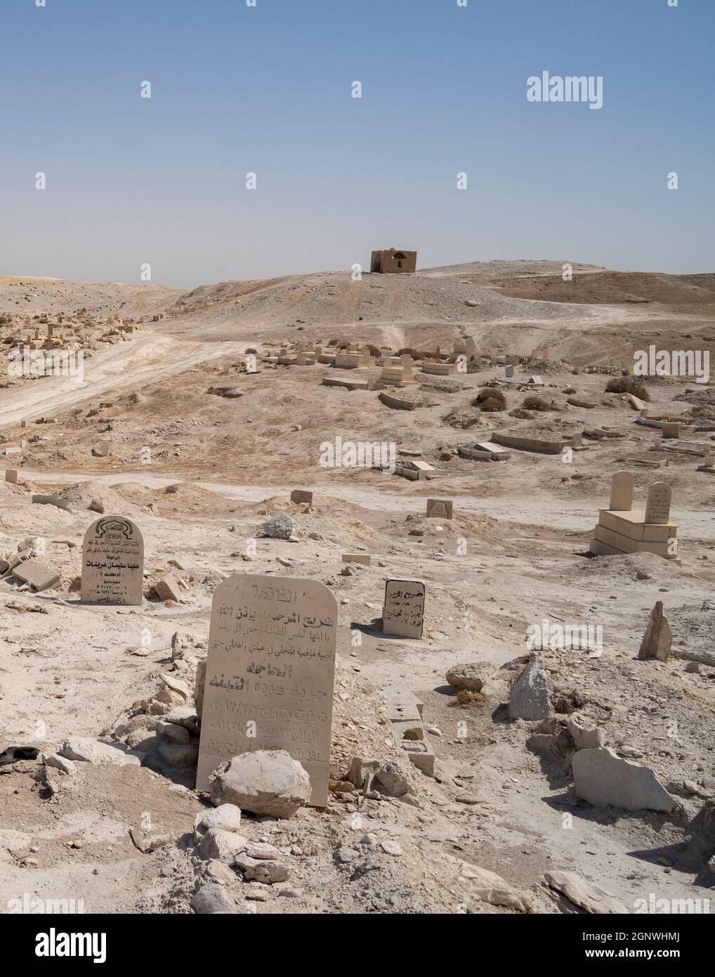 Nabi Musa, Israel - September 26th, 2021: The graveyard adgacent to the ...