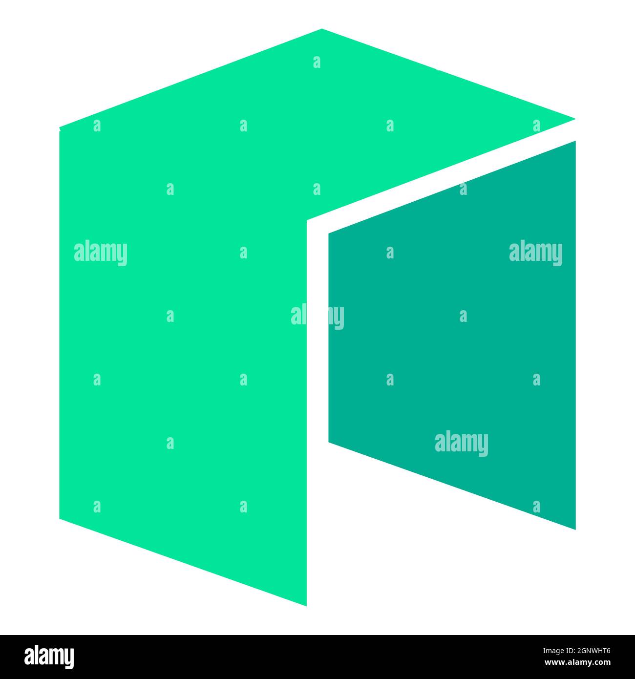 Neo token symbol of the DeFi project cryptocurrency logo, decentralized ...