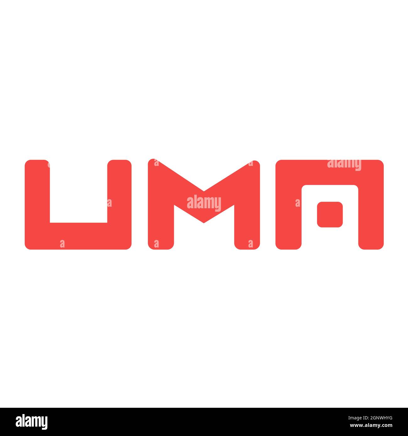 UMA token symbol cryptocurrency logo, coin icon isolated on white ...