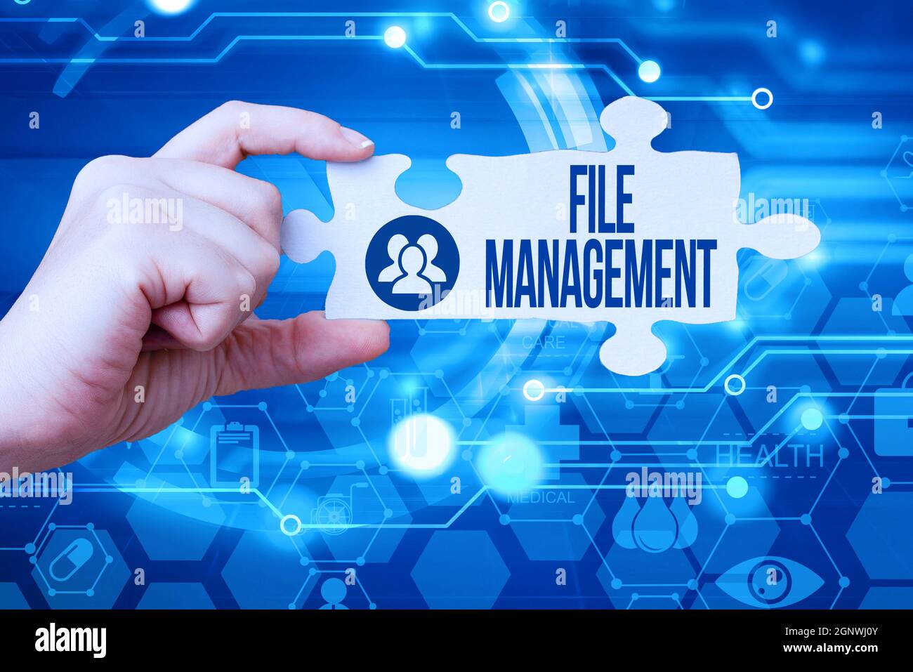 Conceptual Caption File Management Word Written On Computer Program That Provides User