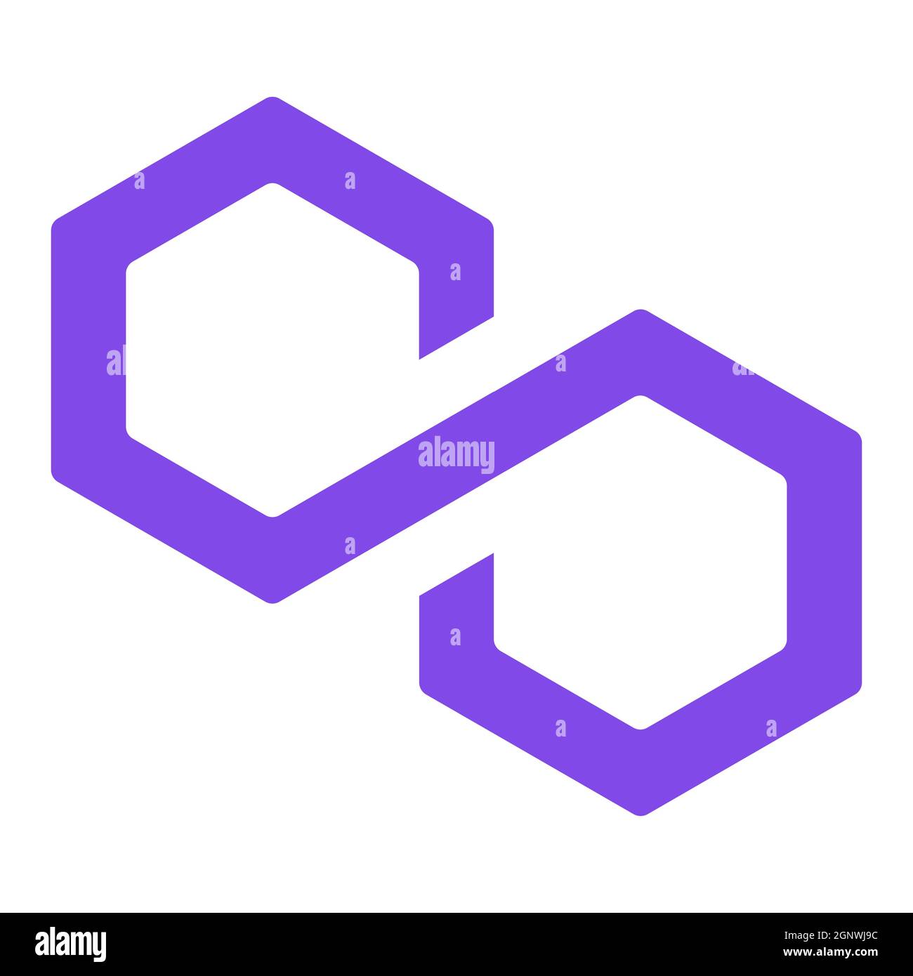 Polygon MATIC token new symbol of the DeFi project cryptocurrency logo ...