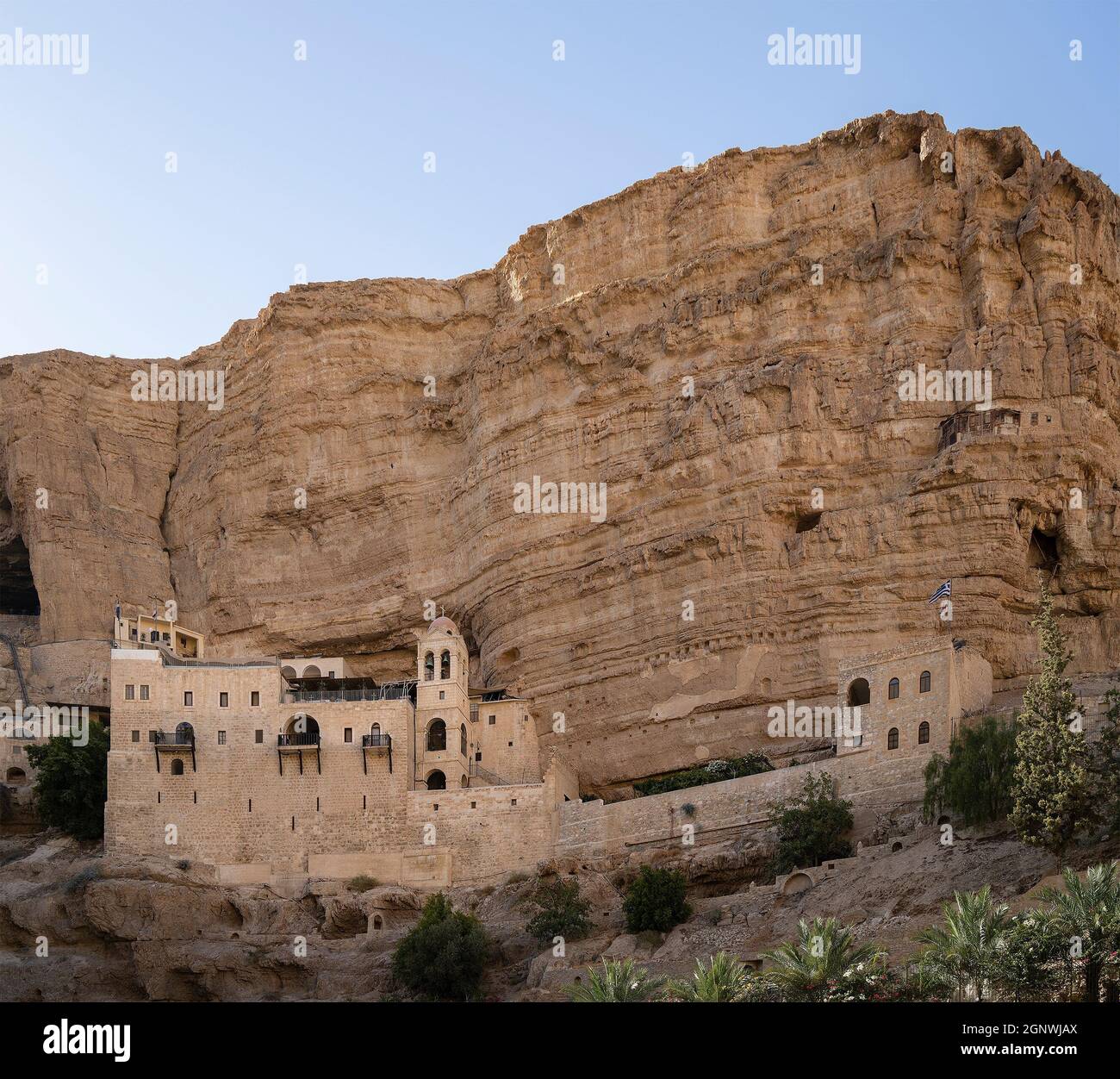 Wadi Qelt, Israel - september 26th, 2021: The saint George monastry ...