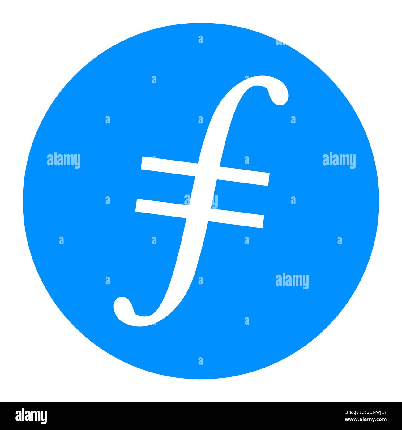Filecoin FIL token symbol cryptocurrency logo, coin icon isolated on ...