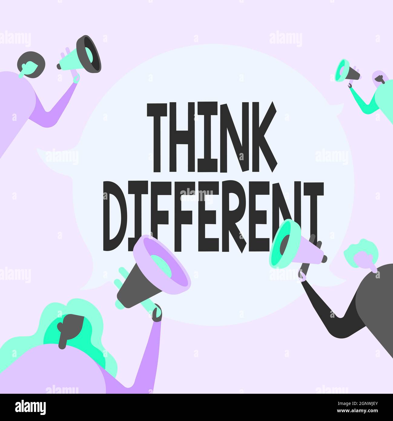 Conceptual caption Think Different. Business concept be unique with ... Conceptual caption Think Different. Business concept be unique with ...