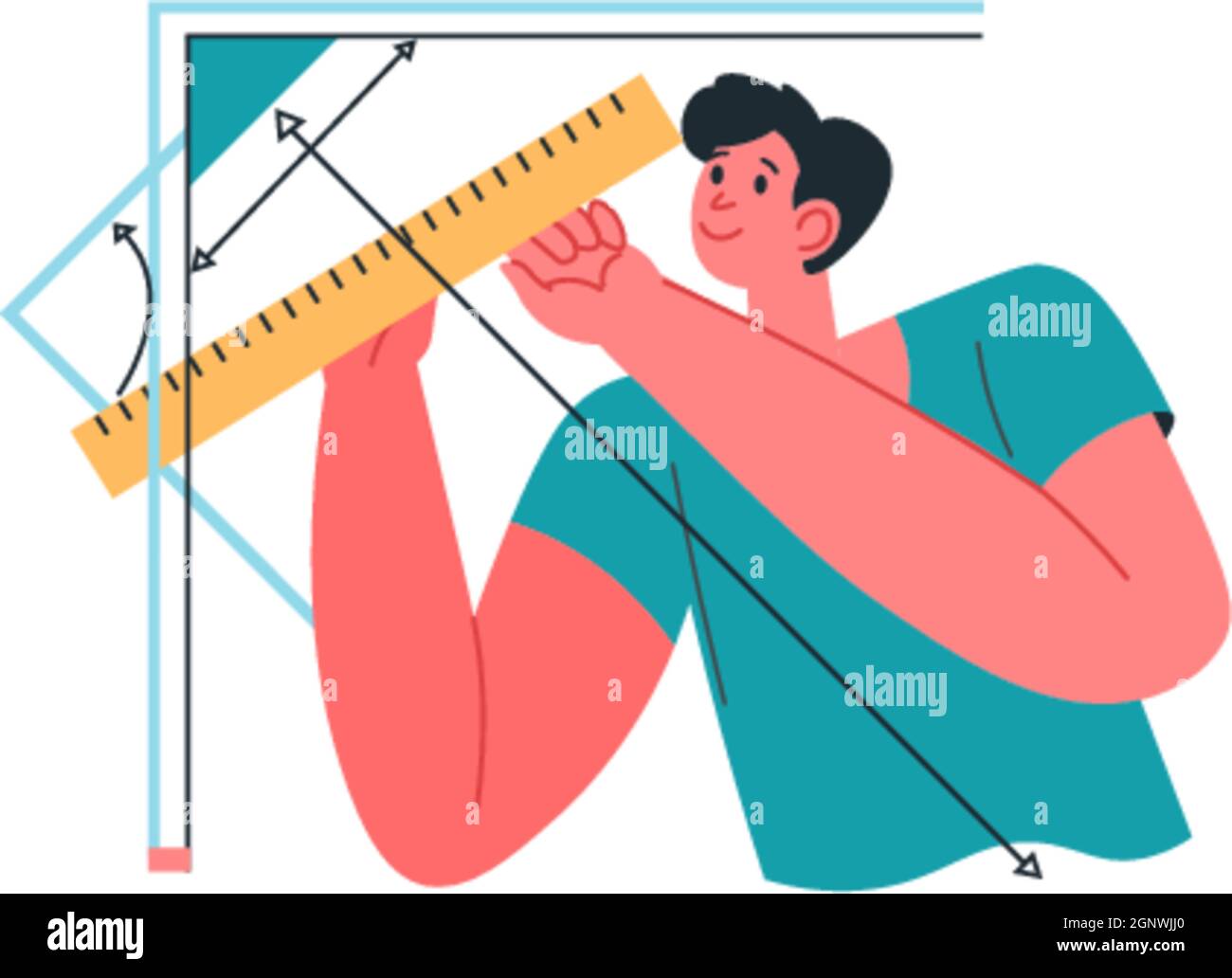 Engineer drawing project, scheme presentation Stock Vector Image & Art ...
