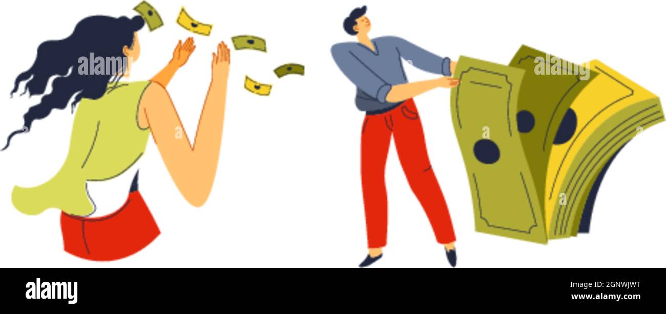 Money wasting Stock Vector Images - Alamy