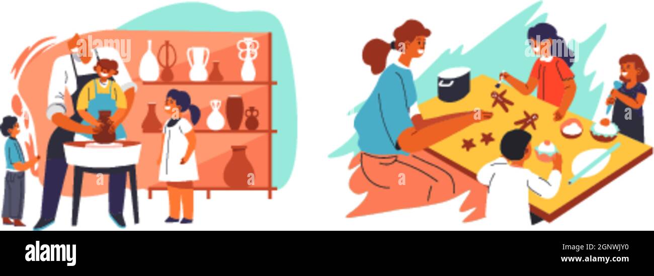 Art classes pottery lessons for school children Stock Vector Image ...