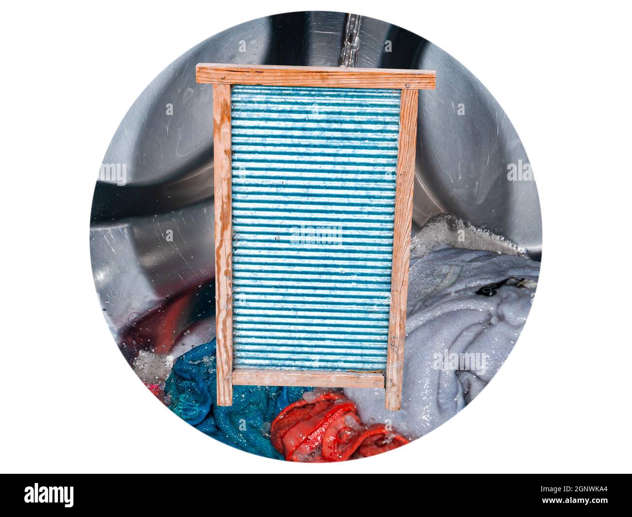 Ribbed board for hand washing home clothes. Washing machine. Washing ...