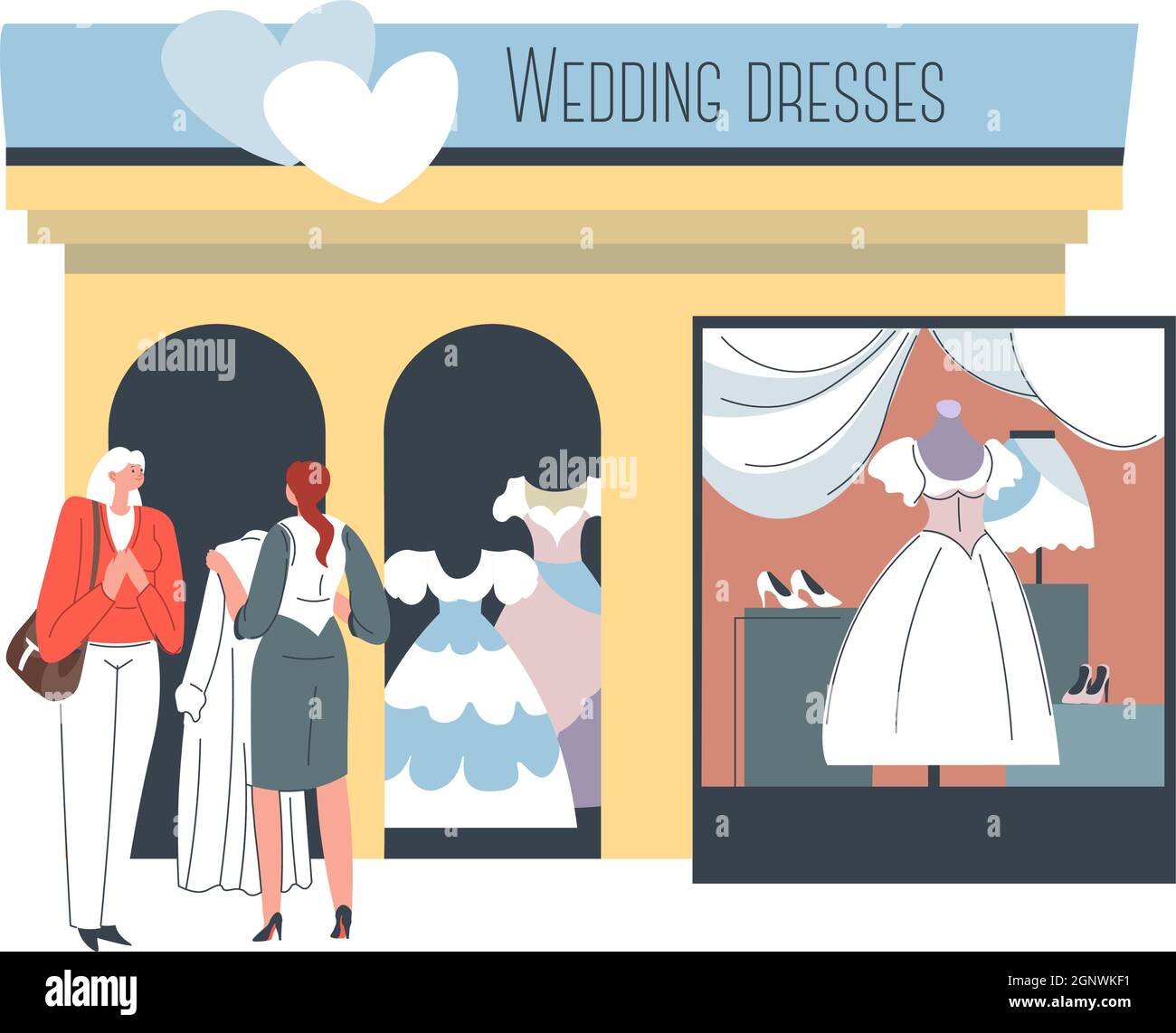 Wedding gown detail Stock Vector Images - Alamy