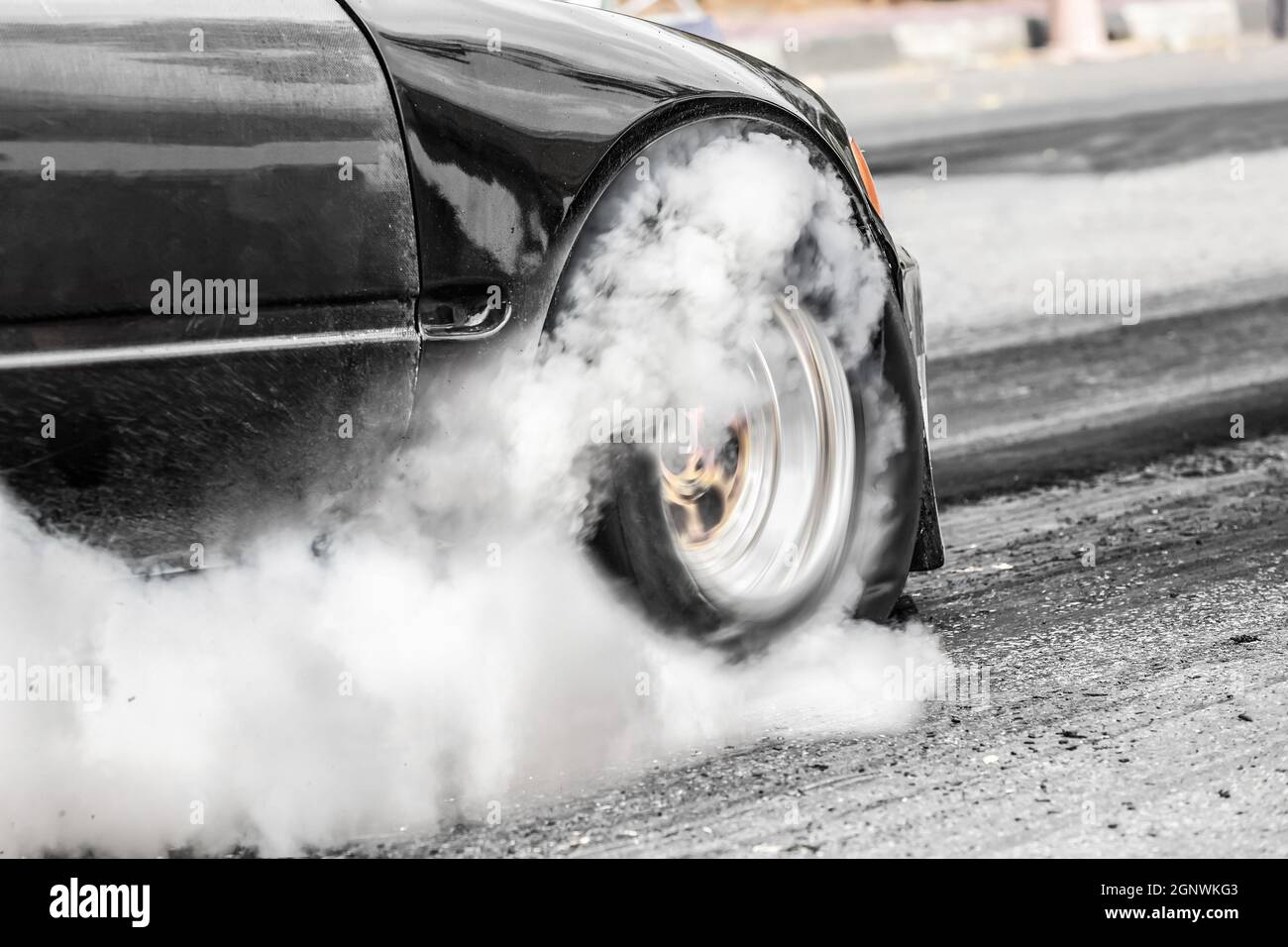 Front wheel drive drag racing car at start line Stock Photo - Alamy