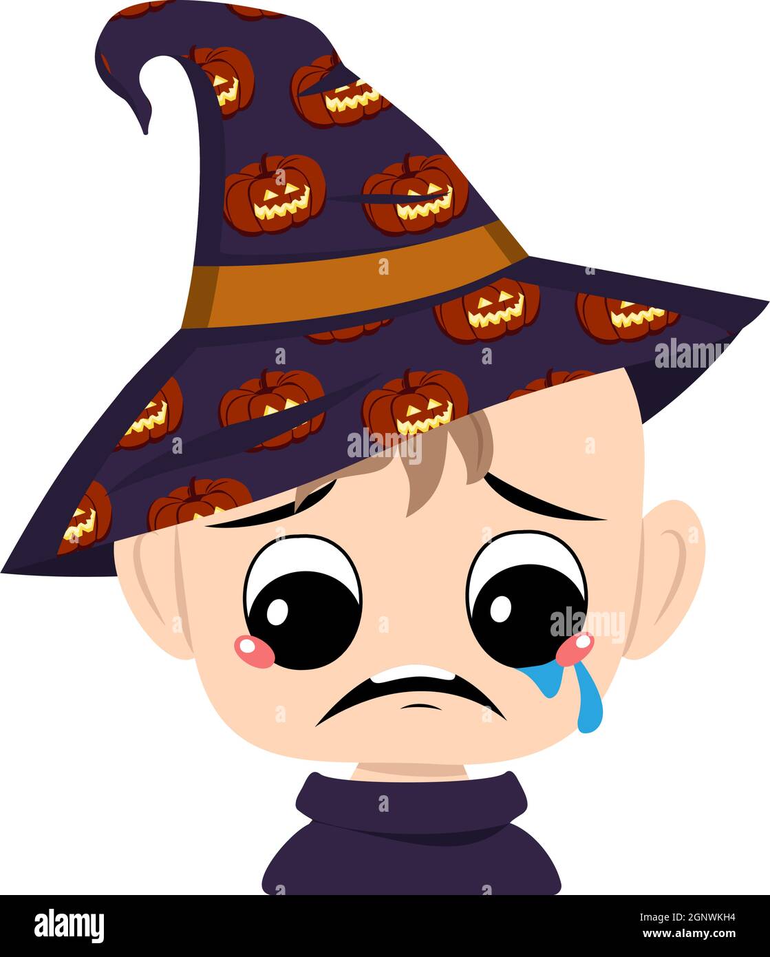 Sad baby party hat Stock Vector Images - Alamy