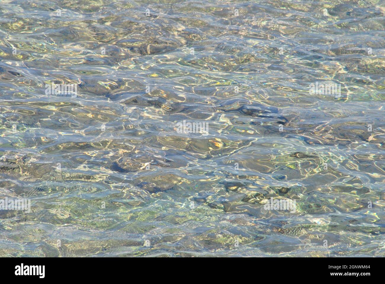 Crystal clear shining sea water ripple Stock Photo - Alamy