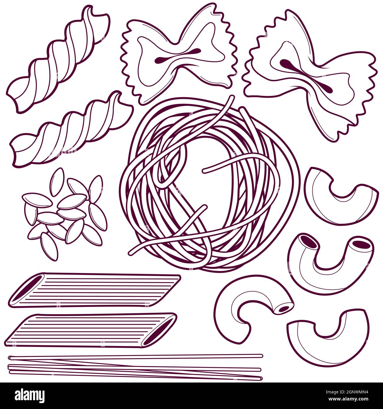 Pasta drawing hi-res stock photography and images - Alamy