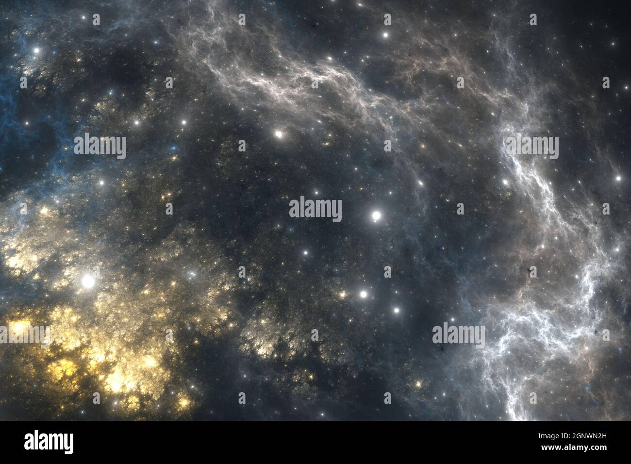 Giant glowing nebula. Space background with nebula and stars Stock ...