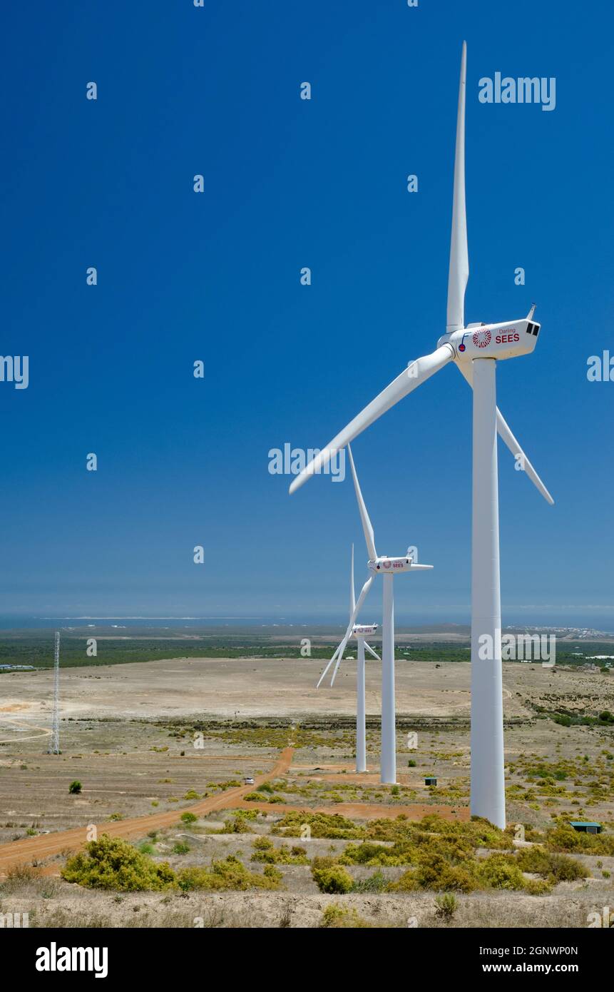 Eskom Wind turbines at Klipheuwel near Darling, Western Cape, South ...