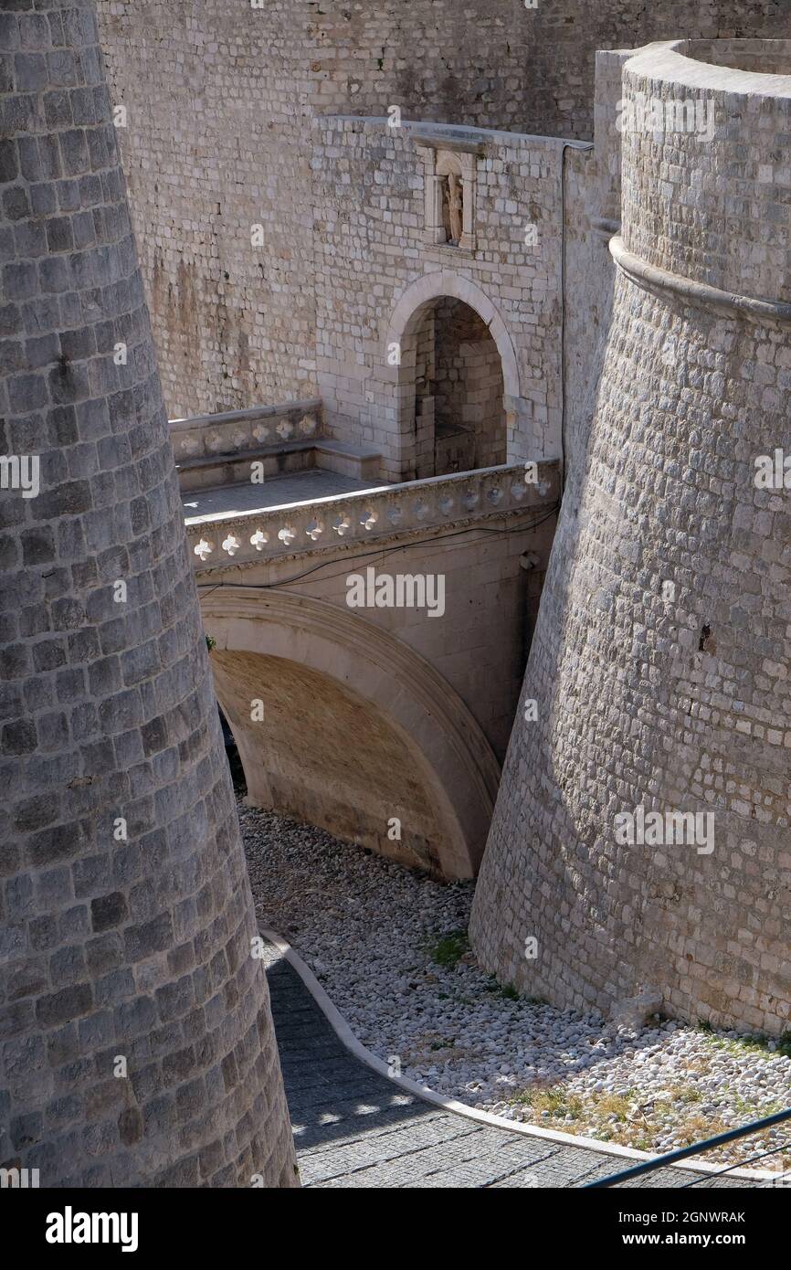Ploce Gate one of the entrance gates to the old walled city of ...