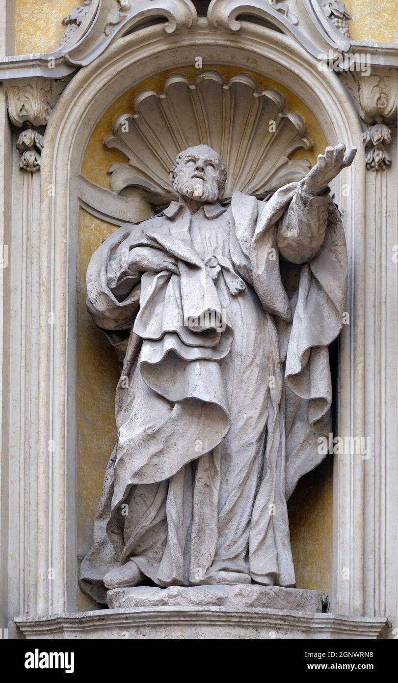 Saint Camillus de Lellis, facade of Santa Maria Maddalena Church in ...
