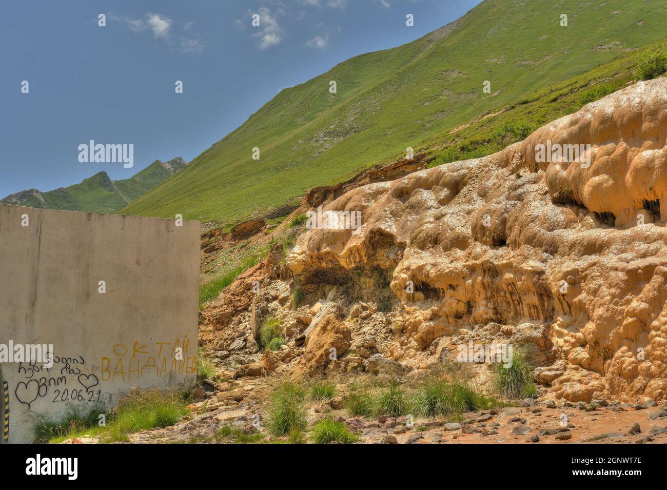 Mountain formations near the Georgian Military Highway Stock Photo - Alamy