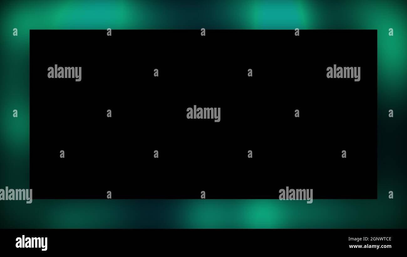 Computer generated elegant glass border around black background. 3d ...