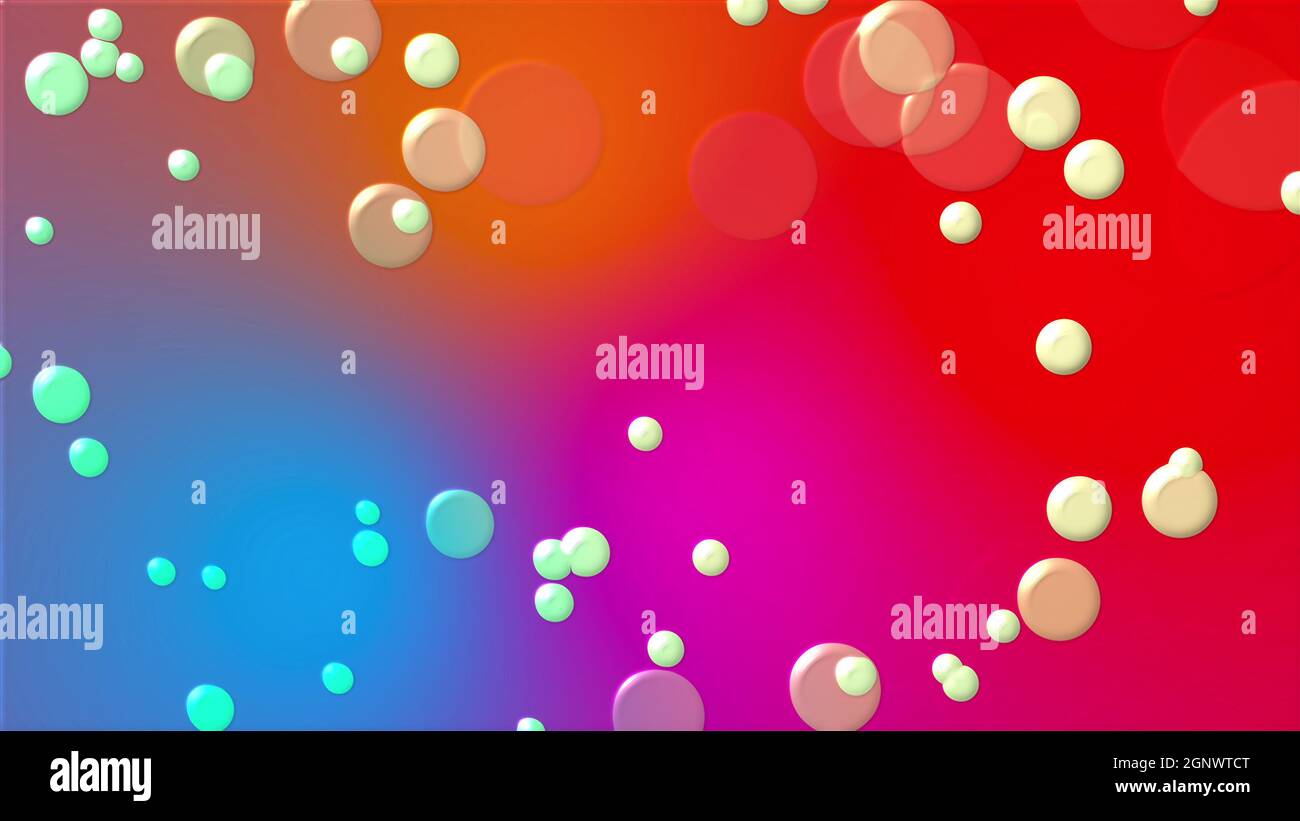 Abstract multicolored backdrop with round bubbles. Computer generated ...