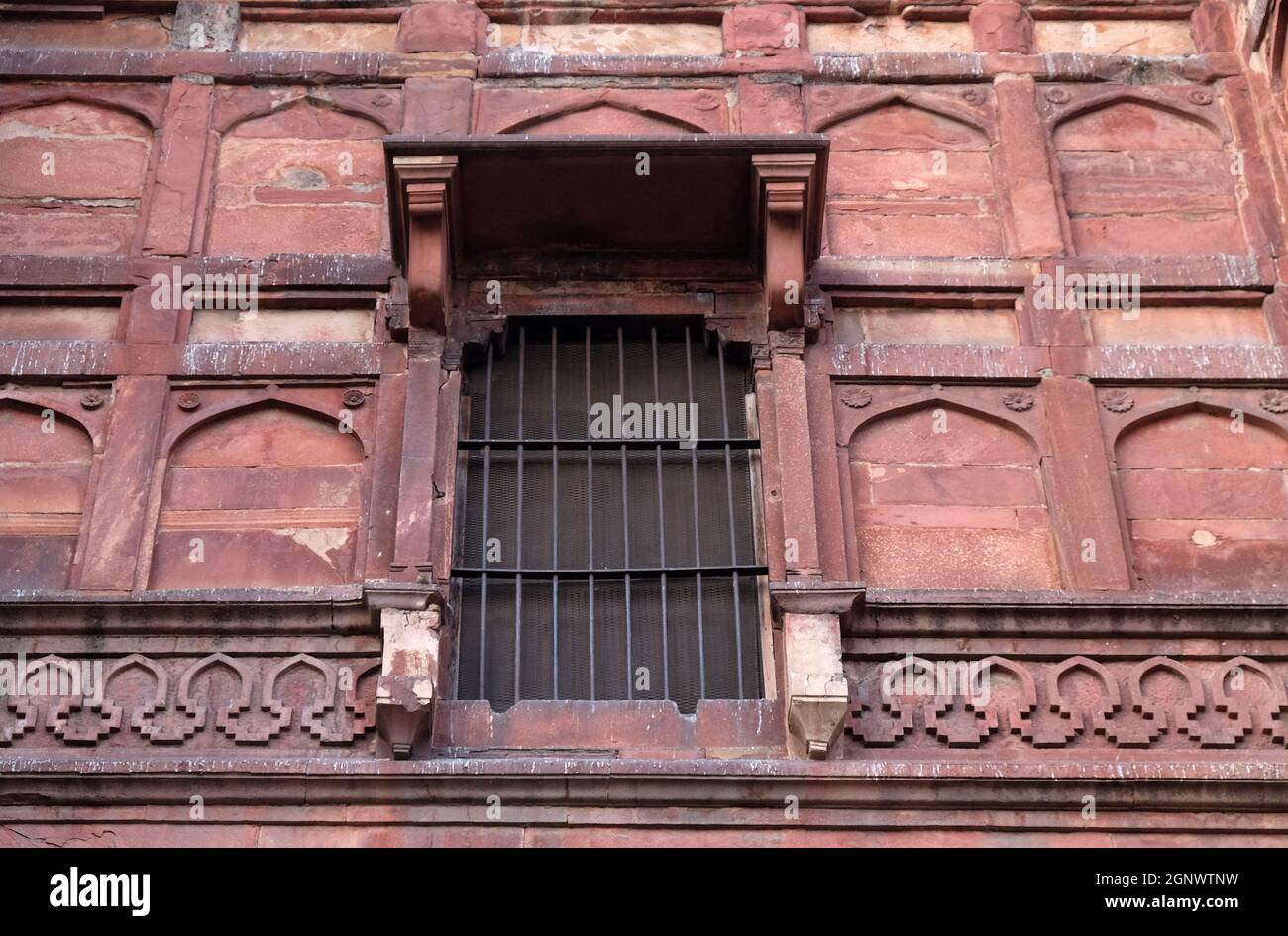 Unique architectural details of Red Fort, Agra, UNESCO World heritage ...