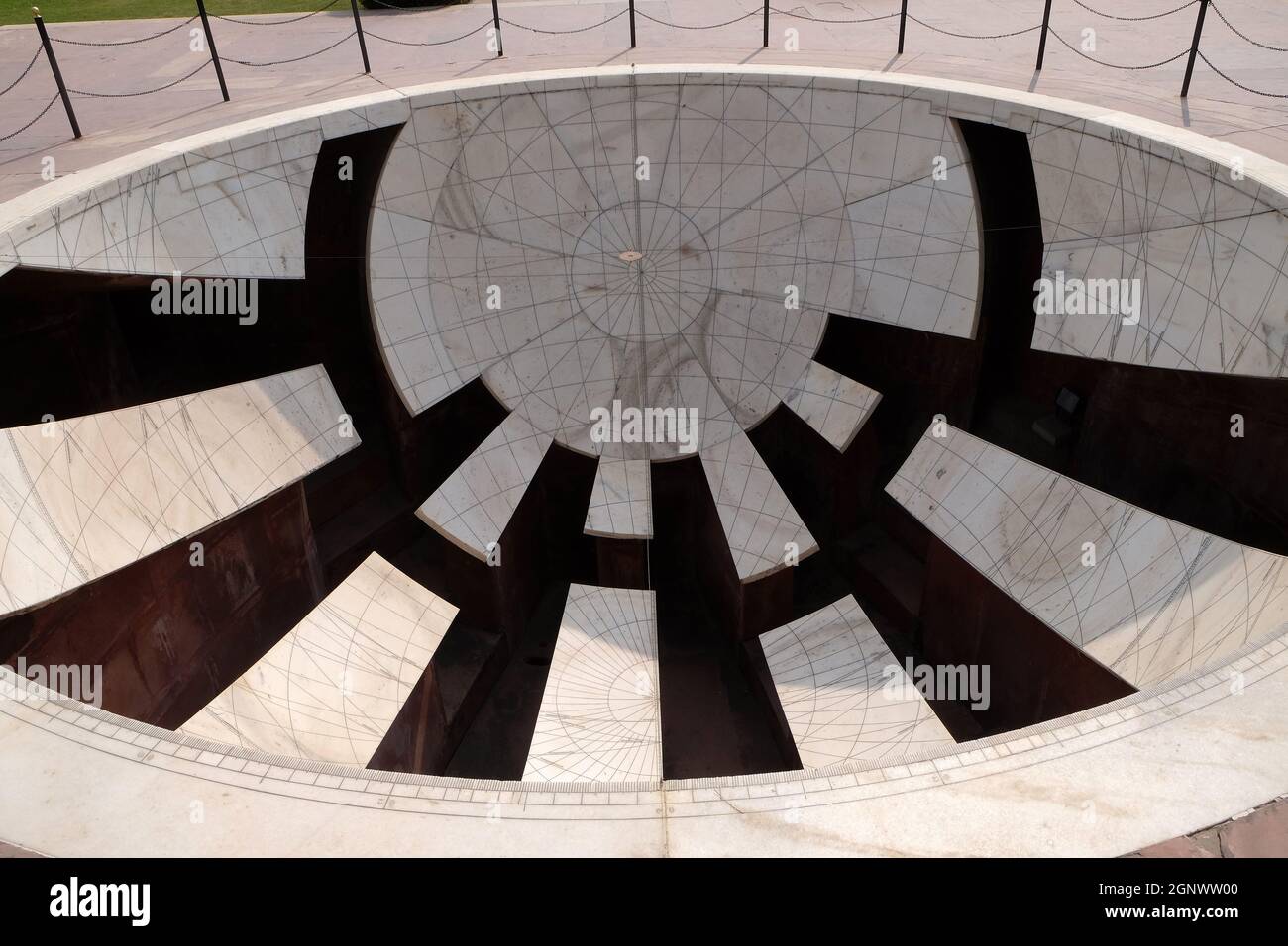 Detail of the Jai Prakash Yantra, a sundial which measures altitudes ...