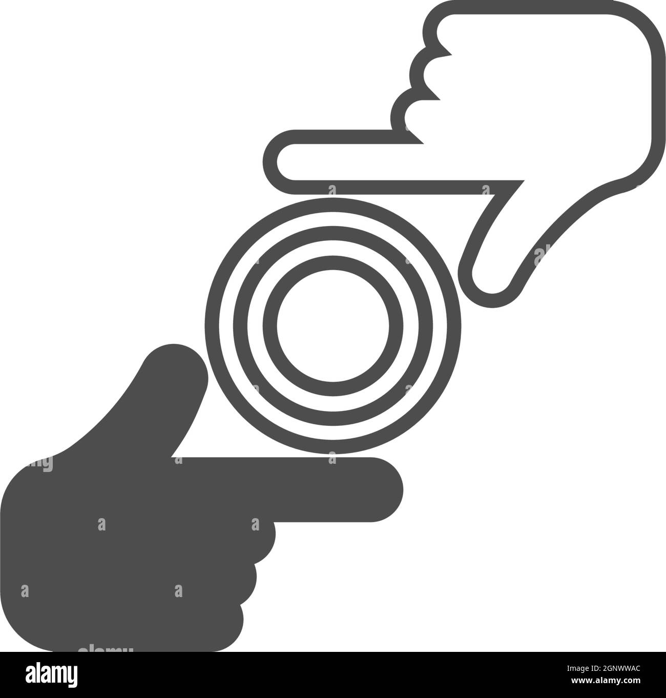 Digital hand touch technology logo icon design vector Stock Vector ...