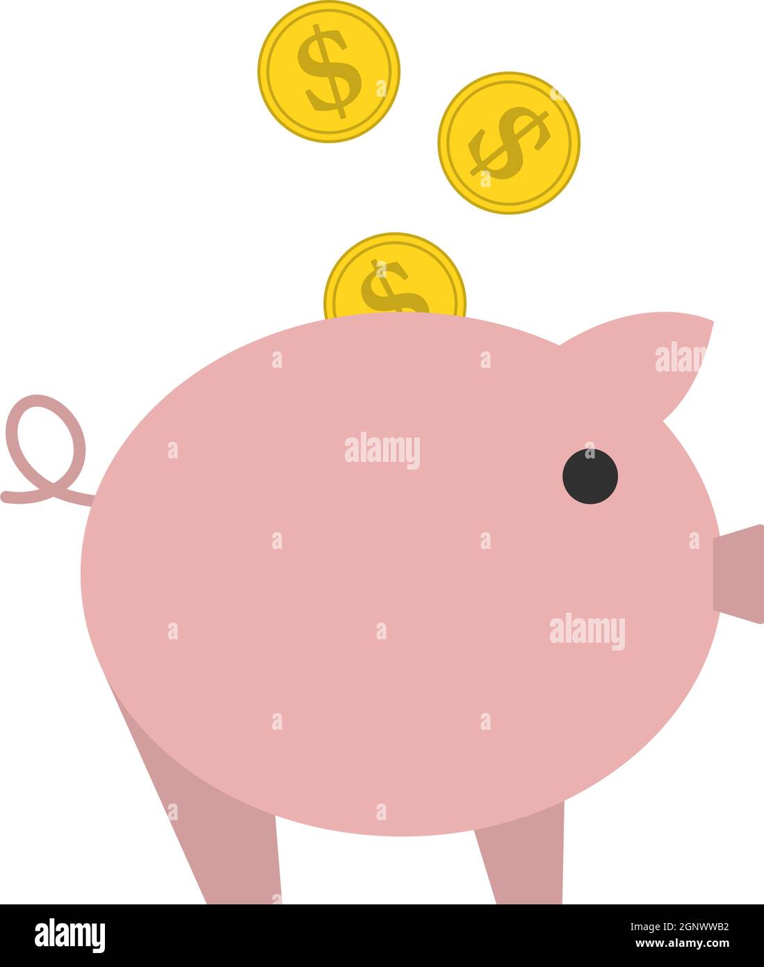 Money piggy coins icon hi-res stock photography and images - Alamy