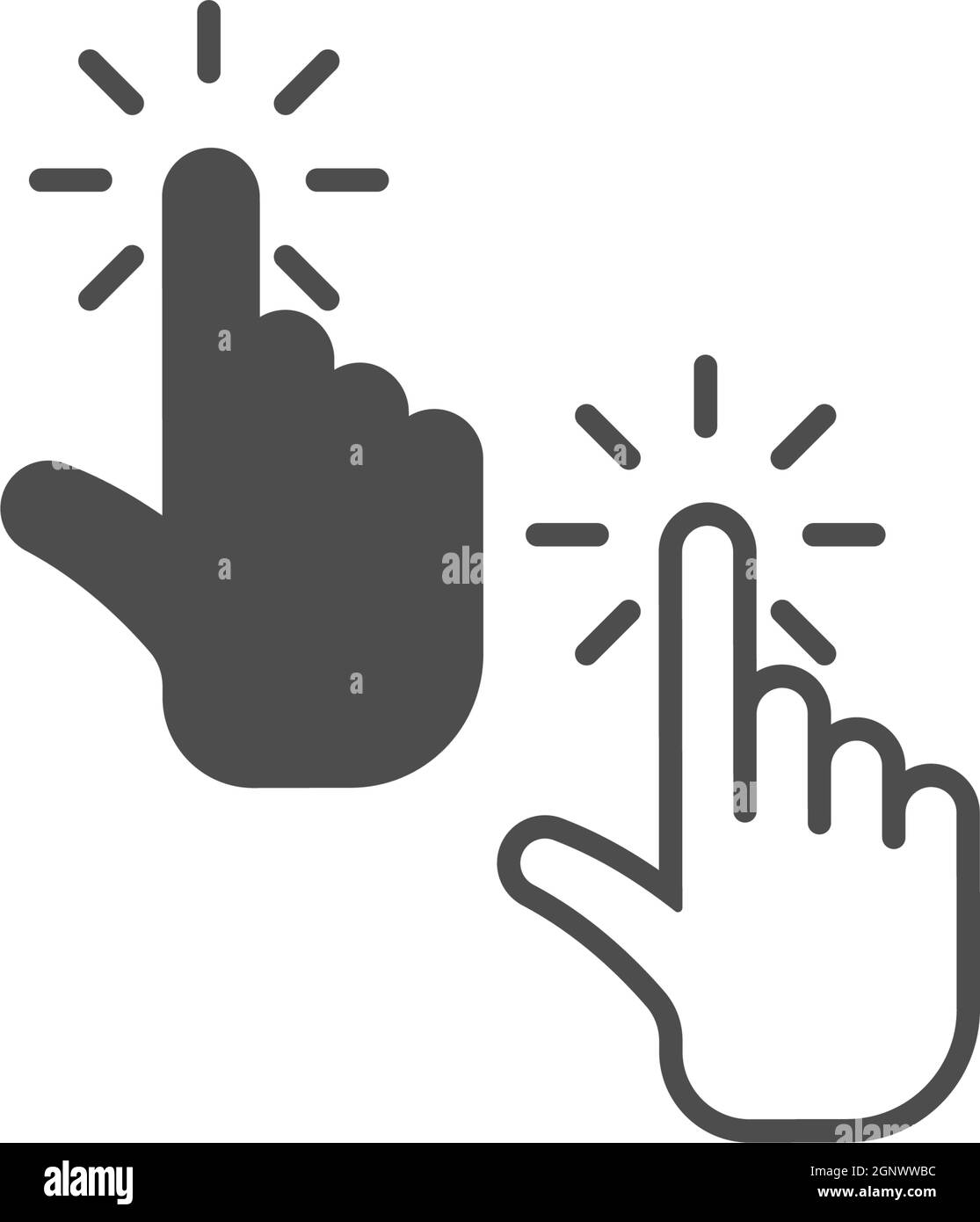Digital hand touch technology logo icon design vector Stock Vector ...