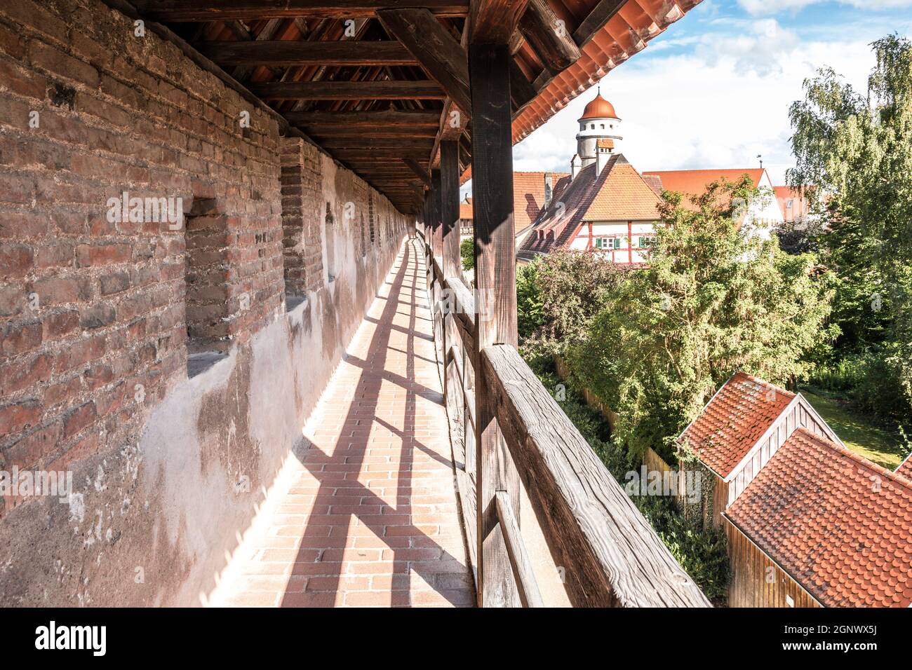 Big medieval city wall around the medieval town Stock Photo - Alamy