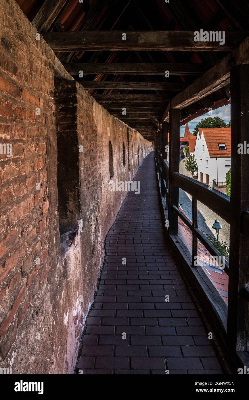 Big medieval city wall around the medieval town Stock Photo - Alamy