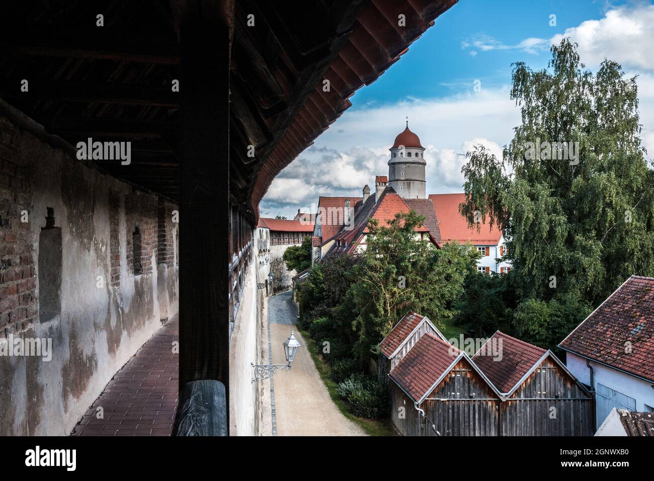 Big medieval city wall around the medieval town Stock Photo - Alamy