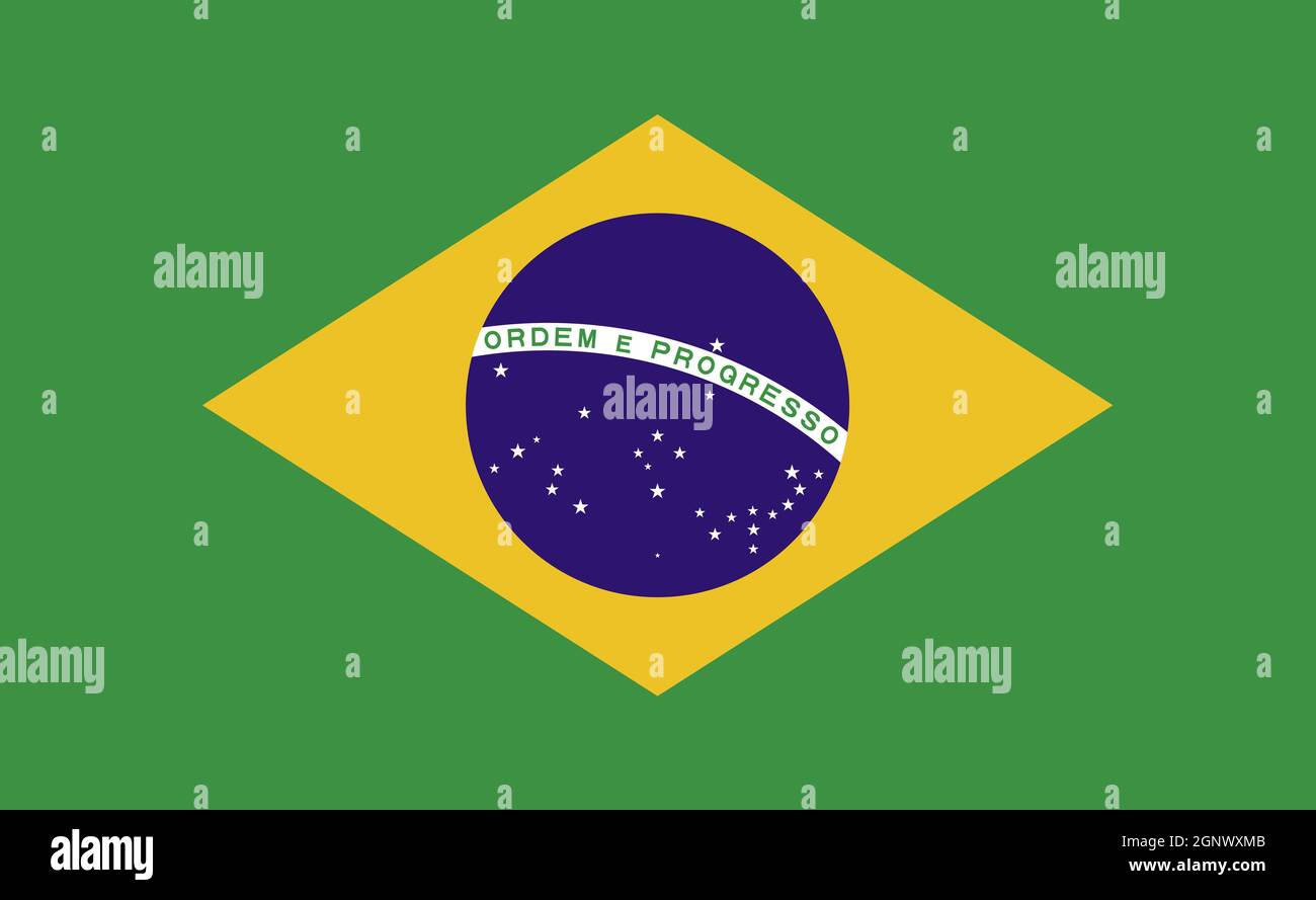 Brazil national flag in exact proportions - Vector illustration Stock ...