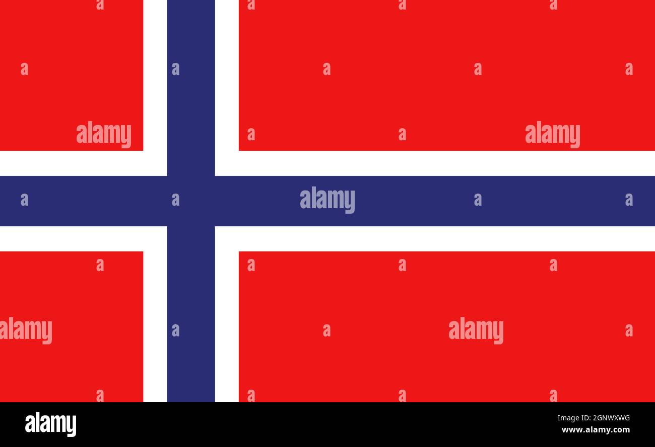 Norway national flag in exact proportions - Vector illustration Stock ...