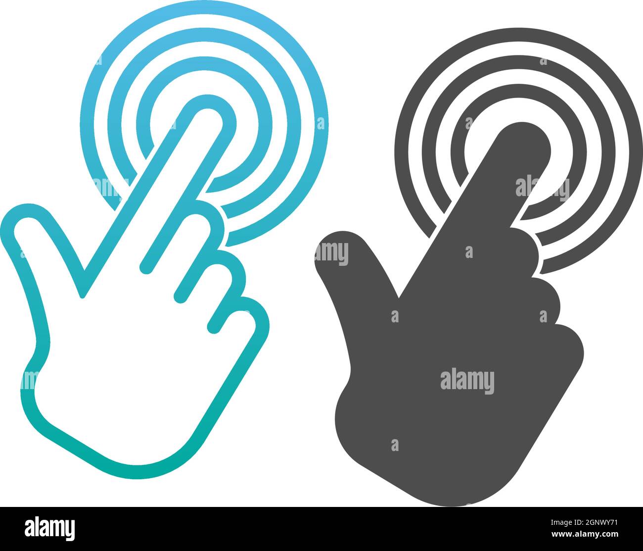 Digital hand touch technology logo icon design vector Stock Vector ...
