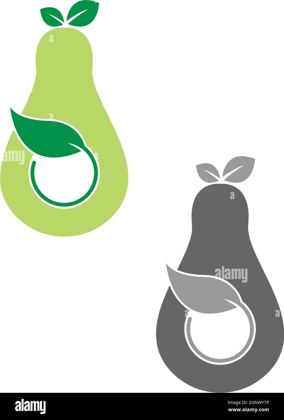 Avocado icon logo illustration design vector Stock Vector Image & Art ...