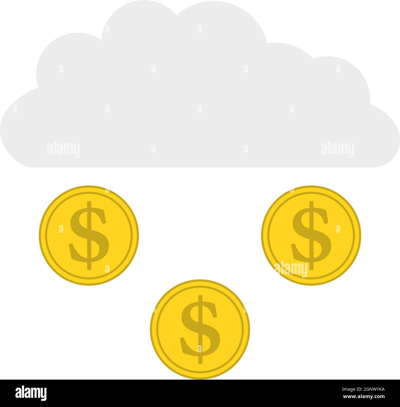 Coins falling vector illustration Stock Vector Images - Alamy