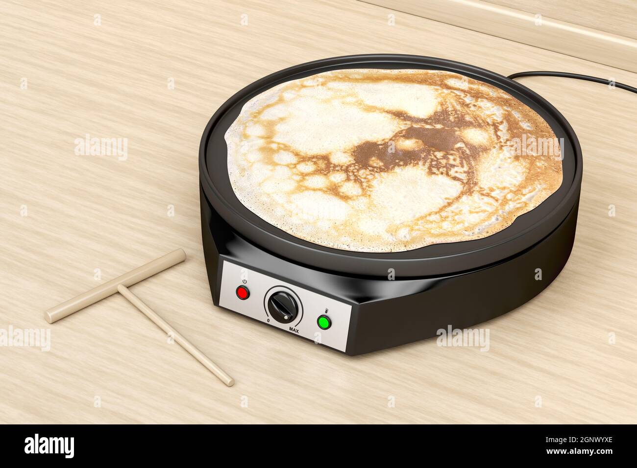 Making pancake electric pan in hi-res stock photography and images - Alamy