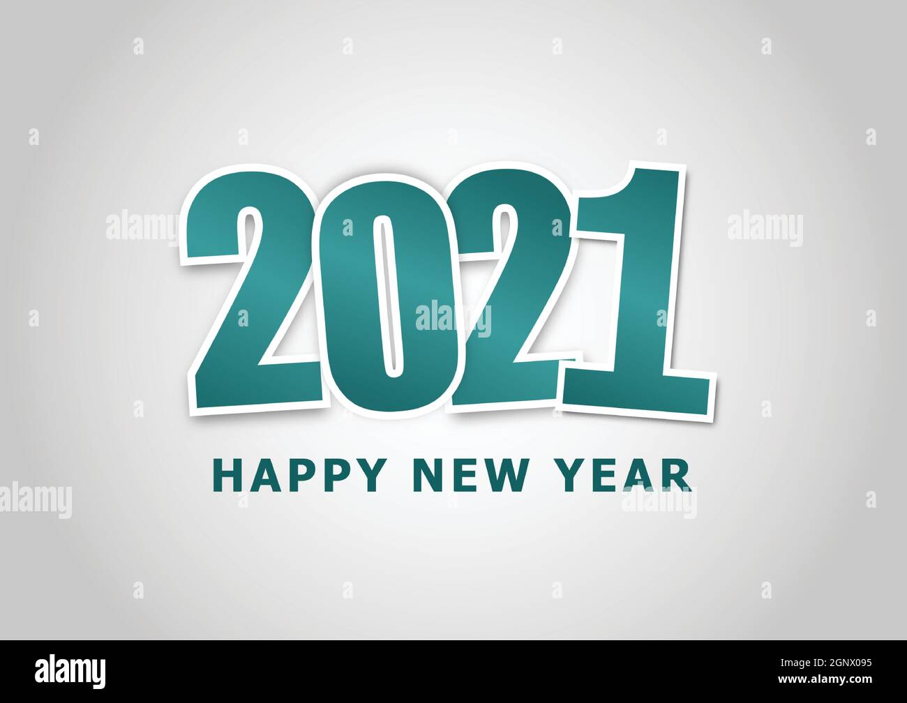 Happy new year 2021 with green theme Stock Vector Image & Art - Alamy