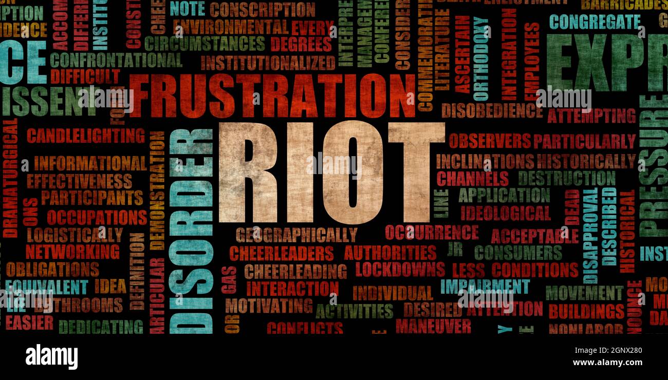 Riot Concept as an Abstract Background Banner Stock Photo - Alamy