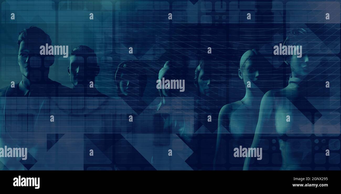 Business People Abstract with Diverse Group Standing Together Stock ...