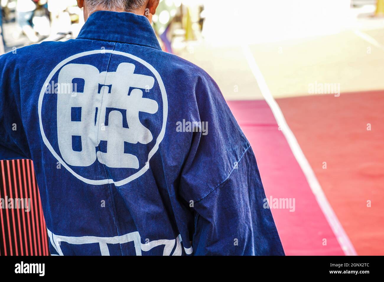People wear happi coat of festival. Shooting Location: Yokohama-city ...