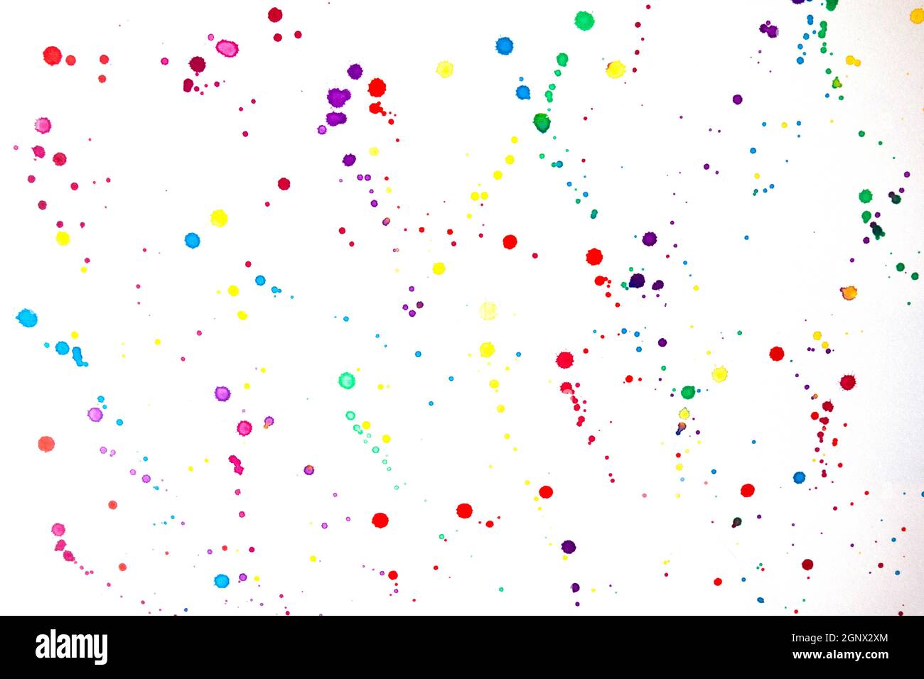 An Acrylic Paint Splatters and Lines on White Bckground Stock Photo - Alamy
