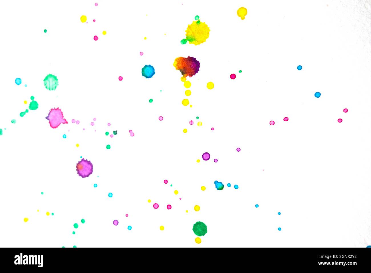 An Acrylic Paint Splatters and Lines on White Bckground Stock Photo - Alamy