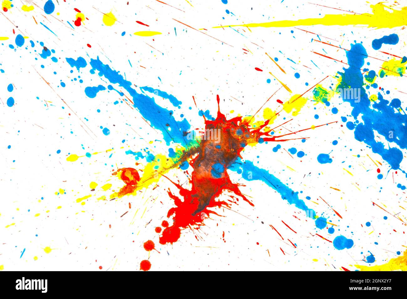 An Acrylic Paint Splatters and Lines on White Bckground Stock Photo - Alamy