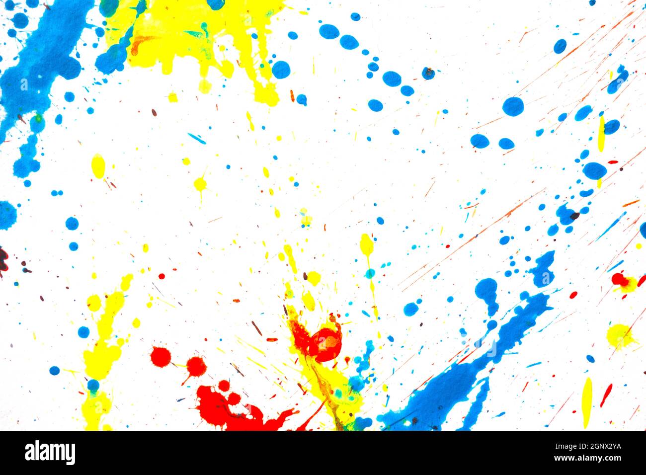 An Acrylic Paint Splatters and Lines on White Bckground Stock Photo - Alamy