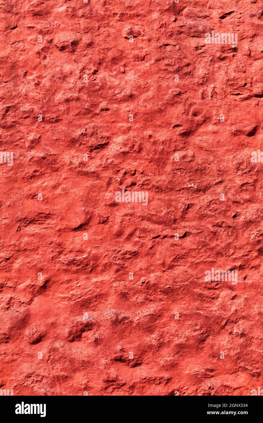 Old red weathered rough wall texture background Stock Photo - Alamy