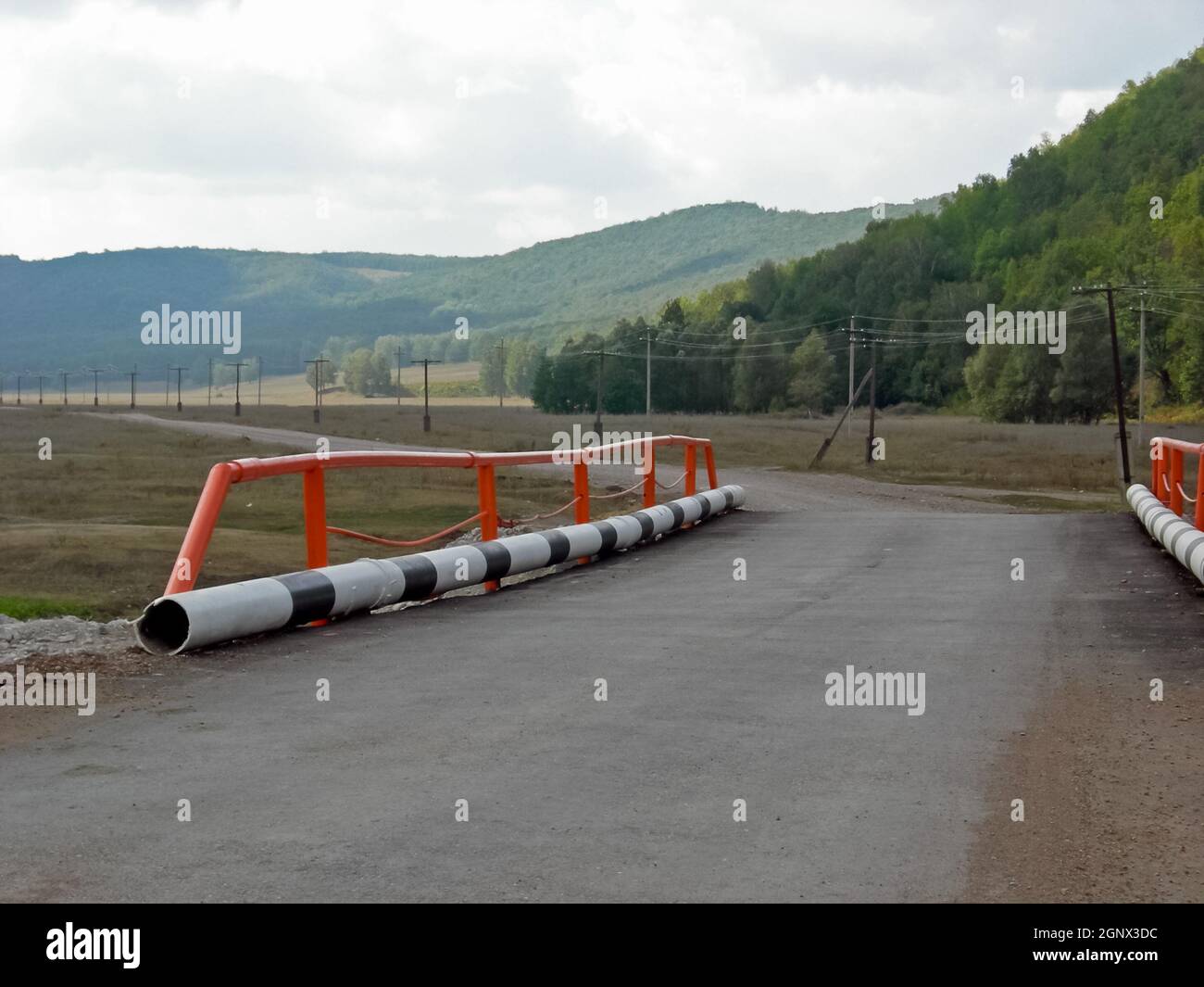 The bridge on the Belarusian tract. bridge over a mountain river ...